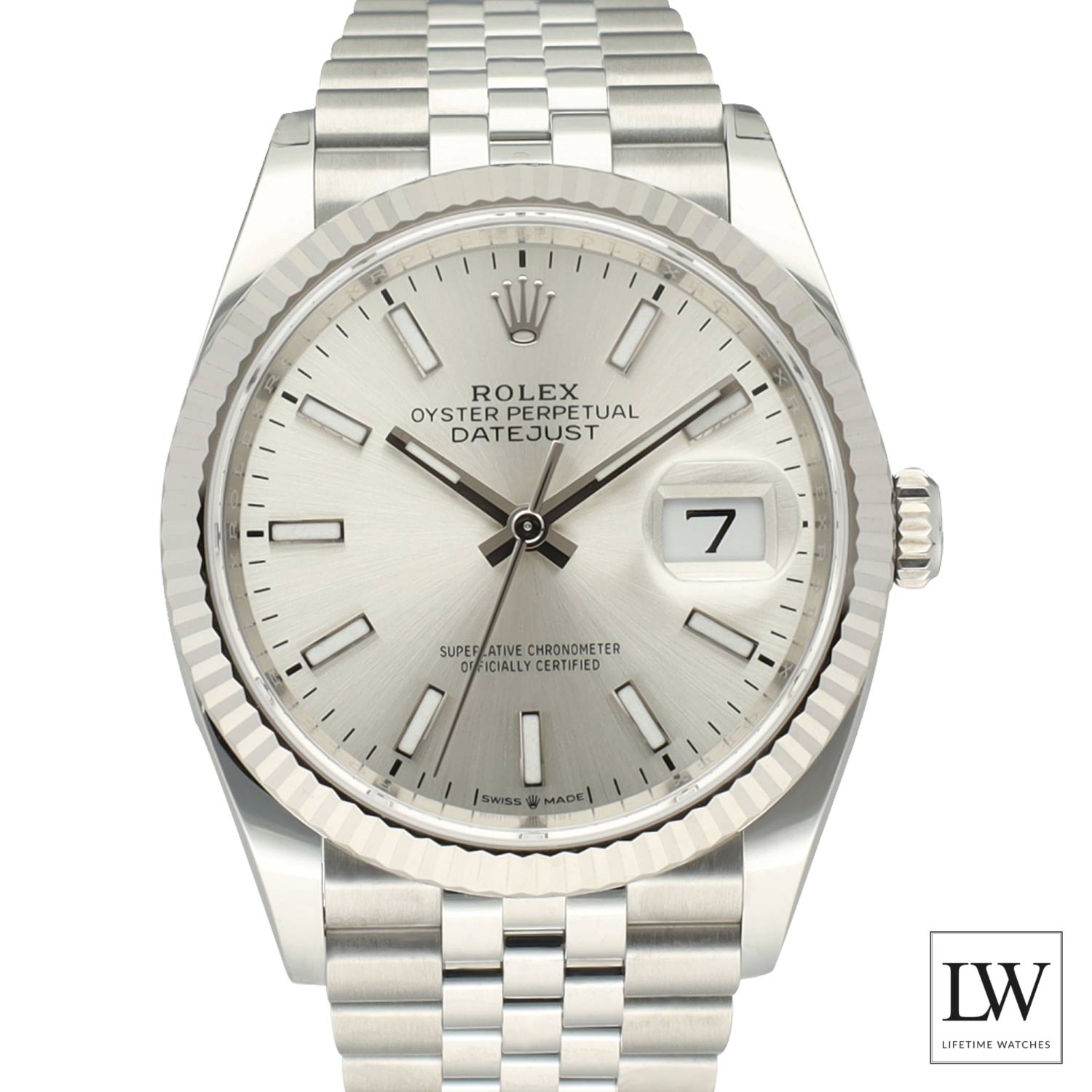 Rolex Datejust 126234 36 NEW | Zilveren wijzerplaat | Jubilee | Full set