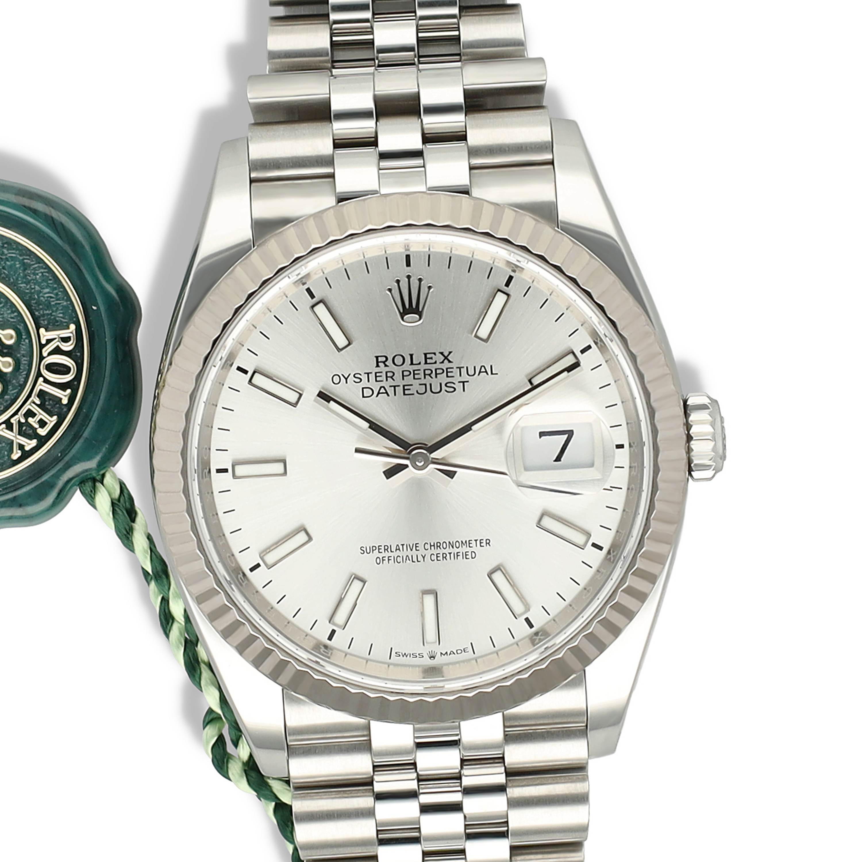 Rolex Datejust 126234 36 NEW | Silver dial | Jubilee | Full set ...